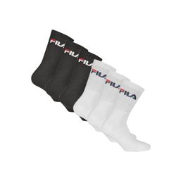 Kurzsocken Fila "Socken 3er Pack", Herren, Gr. 39-42, schwarz (schwarz, wei&szlig;), Obermaterial: 70% Baumwolle CO. 29% Polyester PES. 1% Elasthan EL., Socken