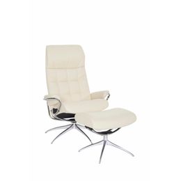 stressless "London" Set, Relaxsessel mit Hocker, mit Hocker, High Back, mit Star Base, Gestell Chrom