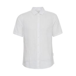Kurzarmhemd Casual Friday "Kurzarmhemd CFAksel", Herren, Gr. XXL, N-Gr, wei&szlig; (snow wei&szlig;), Obermaterial: 55% Leinen LI. 45% Baumwolle CO., Hemden