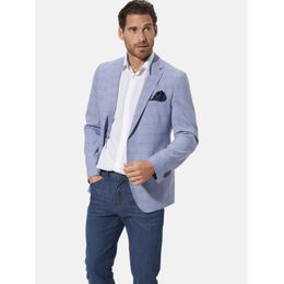 Jerseysakko Babista "Sakko VARDOR", Herren, Gr. 48, blau (blau kariert), Obermaterial: 93% Polyester PES. 5% Viskose CV. 2% Elasthan EL., Sakkos