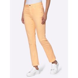 Push-up-Jeans Heine, Damen, Gr. 34, Normalgr&ouml;&szlig;en, rot (apricot), 56% Baumwolle, 19% Polyester, 14% Lyocell, 10% Viskose, 1% Elasthan, unifarben, 7/8-L&auml;nge, Jeans
