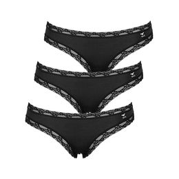 like it! Minislip LIKE IT "3er Pack Damen Minislip Olivia", Damen, Gr. M, schwarz, Obermaterial: 92% Polyamid PA. 8% Elasthan EL., Unterhosen