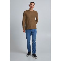 !Solid Strickfleece-Pullover SOLID "Strickpullover SDJarah", Herren, Gr. L, braun (kangaroo melange), Obermaterial: 50% Baumwolle CO. 50% Polyacryl PAN., Pullover
