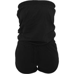 Jumpsuit Urban Classics "Urban Classics Damen Ladies Hot Jumpsuit", Damen, Gr. L, US-Gr&ouml;&szlig;en, schwarz, 95% Baumwolle, 5% Elasthan, unifarben, normal, Overalls Jumpsuit