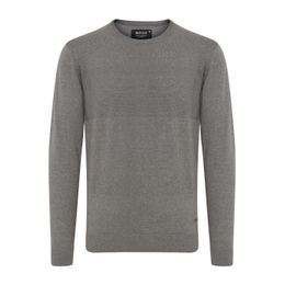 Strickfleece-Pullover INDICODE "Strickpullover IDErnesto", Herren, Gr. XL, grau (grau mix), Obermaterial: 80% Baumwolle CO. 20% Polyamid PA., Pullover