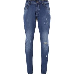 Bequeme Jeans 2Y Premium "2Y Premium Herren 2Y Skinny Fit Jeans", Herren, Gr. 38, Normalgr&ouml;&szlig;en, blau, 97% Baumwolle, 3% Elasthan, unifarben, Jeans