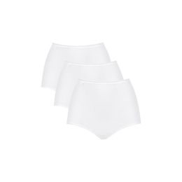 Slip Sloggi "Slip 3er Pack", Damen, Gr. 54, wei&szlig;, Obermaterial: 88% Polyamid PA. 12% Elasthan EL., Unterhosen Slip