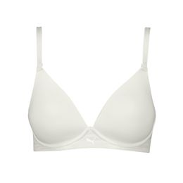 B&uuml;gel-BH Puma "Puma WOMEN MICROFIBER SOFT PADDED BRA", Damen, Gr. 75, Cup D, warm wei&szlig;, Microtouch, Obermaterial: 70% Polyamid, 30% Elasthan, BHs B&uuml;gel-BH, mit wendbaren und verstellbaren Tr&auml;gern, Logodruck vorn