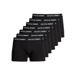 Jack & Jones Boxershorts JACK & JONES "Boxershort JACHUEY TRUNKS 7 PACK 7er Pack", Herren, Gr. S, schwarz, Obermaterial: 95% Baumwolle CO. 5% Elasthan EL., Unterhosen
