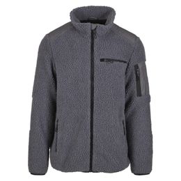 Allwetterjacke Brandit "Brandit Brandit Men Ramble Teddyfleece Jacket", Herren, Gr. M, antracite, 100% Polyester, unifarben, normal, amerikanischer Ausschnitt, Jacken