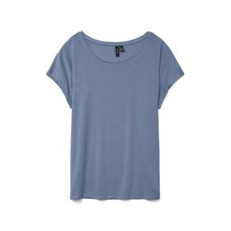 V&eacute;ro Moda Rundhalsshirt VERO MODA "VMAVA PLAIN SS TOP GAJRS NOOS", Damen, Gr. L, infinity, Jersey, Obermaterial: 95% Lyocell, 5% Elasthan, unifarben, regular fit normal, Rundhals, Shirts Rundhalsshirt, Materialmix, regular fit