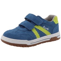 Klettschuh Lurchi "Berry", Kinder, Gr. 31, royalblau, gr&uuml;n, Leder, Veloursleder, Schuhe Klettschuh, Sneaker, Halbschuh, Freizeitschuh, Gr&ouml;&szlig;enschablone zum Download