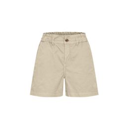 Chinoshorts oxmo "Chinoshorts OXChai", Damen, Gr. 36, N-Gr, beige (cement), Obermaterial: 98% Baumwolle CO. 2% Elasthan EL., Hosen Chinoshorts