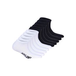 Jack & Jones Sneakersocken JACK & JONES "Socken JACDONGO SOCKS 10 PACK JNR 10er Pack", M&auml;dchen, Gr. 33-37, schwarz (schwarz, wei&szlig;), Obermaterial: 72% Baumwolle CO. 26% Polyester PES. 2% Elasthan EL., Socken Sneakersocken