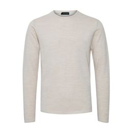 Strickfleece-Pullover Casual Friday "Strickpullover CFKent", Herren, Gr. L, beige (light sand), Obermaterial: 50% Wolle WO. 50% Polyacryl PAN., Pullover