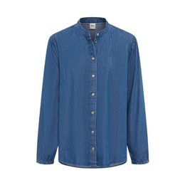 Klassische Bluse Brax "Style VALERIA", Damen, Gr. 48, blau, Web, 100% Baumwolle, Blusen Bluse