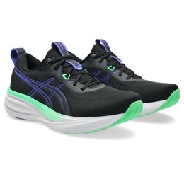 Laufschuh asics "GEL-PULSE 17", Herren, Gr. 44, schwarz, cobalt burst, Synthetik, Schuhe Laufschuh