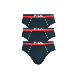 Slip Fila "Slip 3er Pack", Herren, Gr. L, blau (marine), Obermaterial: 95% Baumwolle CO. 5% Elasthan EL., Unterhosen Slip
