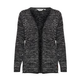 Strickjacke oxmo "Strickjacke OXDaniela", Damen, Gr. L, schwarz, Obermaterial: 50% Baumwolle CO. 50% Polyacryl PAN., Strickjacken Strickjacke