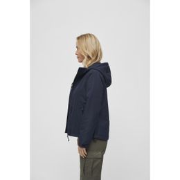 Langmantel Brandit "Brandit Damen Ladies Windbreaker Frontzip", Damen, Gr. 4XL, navy, 100% Polyester, mehrfarbig, normal, ohne Ausschnitt, M&auml;ntel