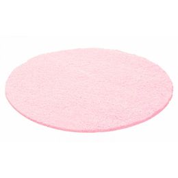 Hochflor-Teppich Ayyildiz Teppiche "Life Shaggy 1500" Gr. 42, pink, H:30mm &Oslash;:80cm, Kunstfaser, Teppiche, auch in rechteckig, Wohnzimmer, Langflor, gro&szlig;e Farbauswahl