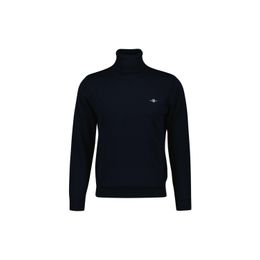 Sweater Gant "Strickpullover CLASSIC COTTON ROLLERNECK", Herren, Gr. 4XL, blau, Obermaterial: 100% Baumwolle CO., Sweatshirts Sweater