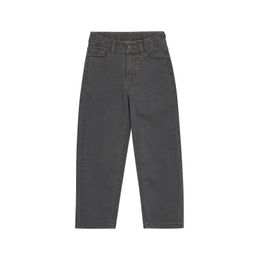Regular-fit-Jeans Minymo "Regular-fit-Jeans MIJeans Regular", M&auml;dchen, Gr. 128, N-Gr, schwarz (grau schwarz), Obermaterial: 80% Baumwolle CO. 19% Polyester PES. 1% Elasthan EL., Jeans