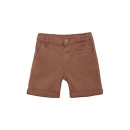 Chinoshorts EN FANT "Chinoshorts ENShorts", Jungen, Gr. 122, N-Gr, braun (acorn), Obermaterial: 98% Baumwolle CO. 2% Elasthan EL., Hosen Chinoshorts