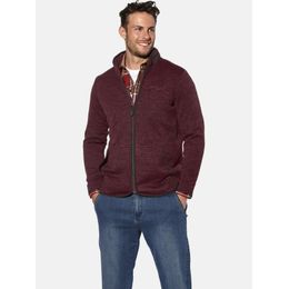 Sweatjacke Babista "Fleecejacke DANARIO", Herren, Gr. XXL, rot (dunkelrot), Obermaterial: 100% Polyester COOLMAX PES(Coolmax)., Sweatjacken Sweatjacke