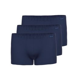 Retro Boxer Ammann "3er Pack Retro Short Day Modern / Cotton & More", Herren, Gr. 10, blau (nightblau), Satin, Obermaterial: 57% Modal CMD. 35% Baumwolle CO. 8% Elasthan EL., Unterhosen