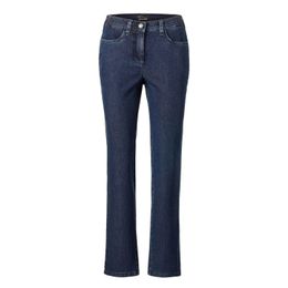Regular-fit-Jeans GOLDNER "Kurzgr&ouml;&szlig;e Klassische Jeanshose Carla", Damen, Gr. 19, K-Gr, blau (dunkelblau), Obermaterial: 78% Baumwolle CO. 20% Polyester PES. 2% Elasthan EL., Jeans
