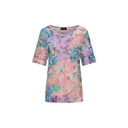 Print-Shirt GOLDNER "Jersey-Shirt mit Paisleymuster", Damen, Gr. 42, bunt (bunt, gemustert), Obermaterial: 95% Viskose CV. 5% Elasthan EL., Shirts