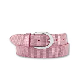Bernd G&ouml;tz Lederg&uuml;rtel BERND G&Ouml;TZ "Lederg&uuml;rtel mit silberner Schlie&szlig;e und gepr&auml;gter Streifenoptik", Damen, Gr. 100, rosa (pink light), Rindsleder, G&uuml;rtel Lederg&uuml;rtel