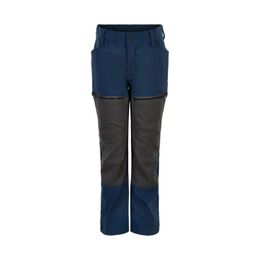 Softshellhose Color Kids "Softshellhose COPants", Jungen, Gr. 104, N-Gr, blau (dunkelblau), Obermaterial: 65% Nylon NY. 30% Viskose CV. 5% Elasthan EL., Hosen Softshellhose