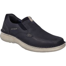 Slipper Josef Seibel "Alan 01, indigo", Herren, Gr. 44, blau (indigo), Obermaterial: 100% Rindsleder Leather cow., Schuhe Slipper