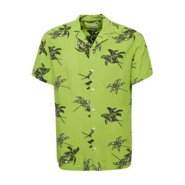 Kurzarmshirt Blend "Kurzarmhemd BHShirt", Herren, Gr. L, gr&uuml;n (bright lime gr&uuml;n), Obermaterial: 100% Viskose CV., Hemden