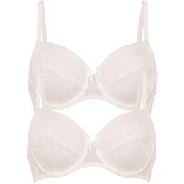 B&uuml;gel-BH Anita "2er Pack B&uuml;gel BH Fleur", Damen, Gr. 100, Cup E, beige (crystal crystal), Spitze, Obermaterial: 87% Polyamid PA. 13% Elasthan EL., BHs B&uuml;gel-BH