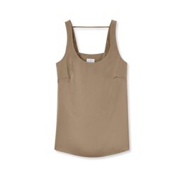Madeleine Mode Tr&auml;gertop MADELEINE "Blusentop Top aus feinem Glanz-Satin", Damen, Gr. 34, beige (taupe), Obermaterial: 100% Polyester PES., Modern, figurumspielend, Tops Tr&auml;gertop