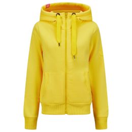 Sweatjacke SALZHAUT "Sweatjacke S&Ouml;&Ouml;TE JACKE", Damen, Gr. XS, gelb, Obermaterial: 55% Baumwolle CO. 45% Polyester PES., Sweatjacken Sweatjacke