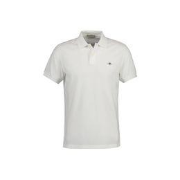 Poloshirt Gant "Poloshirt Slim Shield Pique Polo 1er Pack", Herren, Gr. M, wei&szlig;, Obermaterial: 100% Baumwolle CO., Shirts