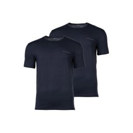 T-Shirt Emporio Armani "T-Shirt CORE LOGOBAND 2er Pack", Herren, Gr. M, blau, Obermaterial: 95% Baumwolle CO. 5% Elasthan EL., Shirts T-Shirt