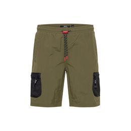 Chinoshorts INDICODE "Chinoshorts IDPeter", Herren, Gr. L, N-Gr, gr&uuml;n (army), Obermaterial: 100% Polyester PES., regular fit kurz, Hosen Chinoshorts