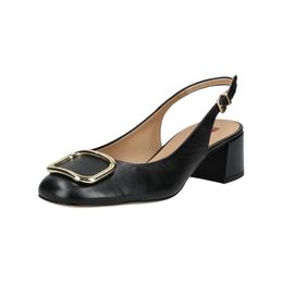 H&ouml;gl Slingpumps H&Ouml;GL "H&ouml;gl Pumps Glattleder", Damen, Gr. 38,5, schwarz, schwarz, Glattleder, Schuhe Slingpumps