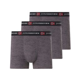 Retro Pants Jan Vanderstorm "3er Pack Retropant NORIK", Herren, Gr. 5XL, grau (dunkelgrau), Obermaterial: 95% Baumwolle CO. 5% Elasthan EL., Unterhosen