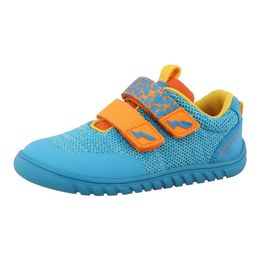 Barfu&szlig;schuh Lurchi "Benny Barefoot", Kinder, Gr. 32, t&uuml;rkis, orange, Textil, Schuhe Barfu&szlig;schuh, Halbschuh, Klettschuh, Gr&ouml;&szlig;enschablone zum Download
