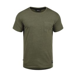 !Solid Rundhalsshirt SOLID "Rundhalsshirt SDBob", Herren, Gr. XL, gr&uuml;n (ivy gr mel), Obermaterial: 60% Baumwolle CO. 40% Polyester PES., Shirts Rundhalsshirt