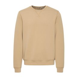 Rundhalspullover Blend "Rundhalspullover BHSweatshirt", Herren, Gr. S, beige (cornstalk), Obermaterial: 80% Viskose CV. 13% Polyester PES. 7% Elasthan EL., Pullover Rundhalspullover