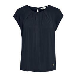 Shirttop oxmo "Blusentop OXBjalla", Damen, Gr. M, blau (total eclipse), Obermaterial: 64% Modal CMD. 36% Polyester PES., Tops Shirttop