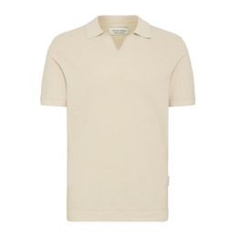 Poloshirt Casual Friday "Poloshirt CFMateo", Herren, Gr. XL, beige (rainy day), Obermaterial: 70% Baumwolle CO. 30% Leinen LI., Shirts