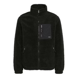 Fellimitatjacke Blend "Fellimitatjacke BHMTOTTI", Herren, Gr. XL, schwarz, Obermaterial: 100% Polyester PES., Jacken